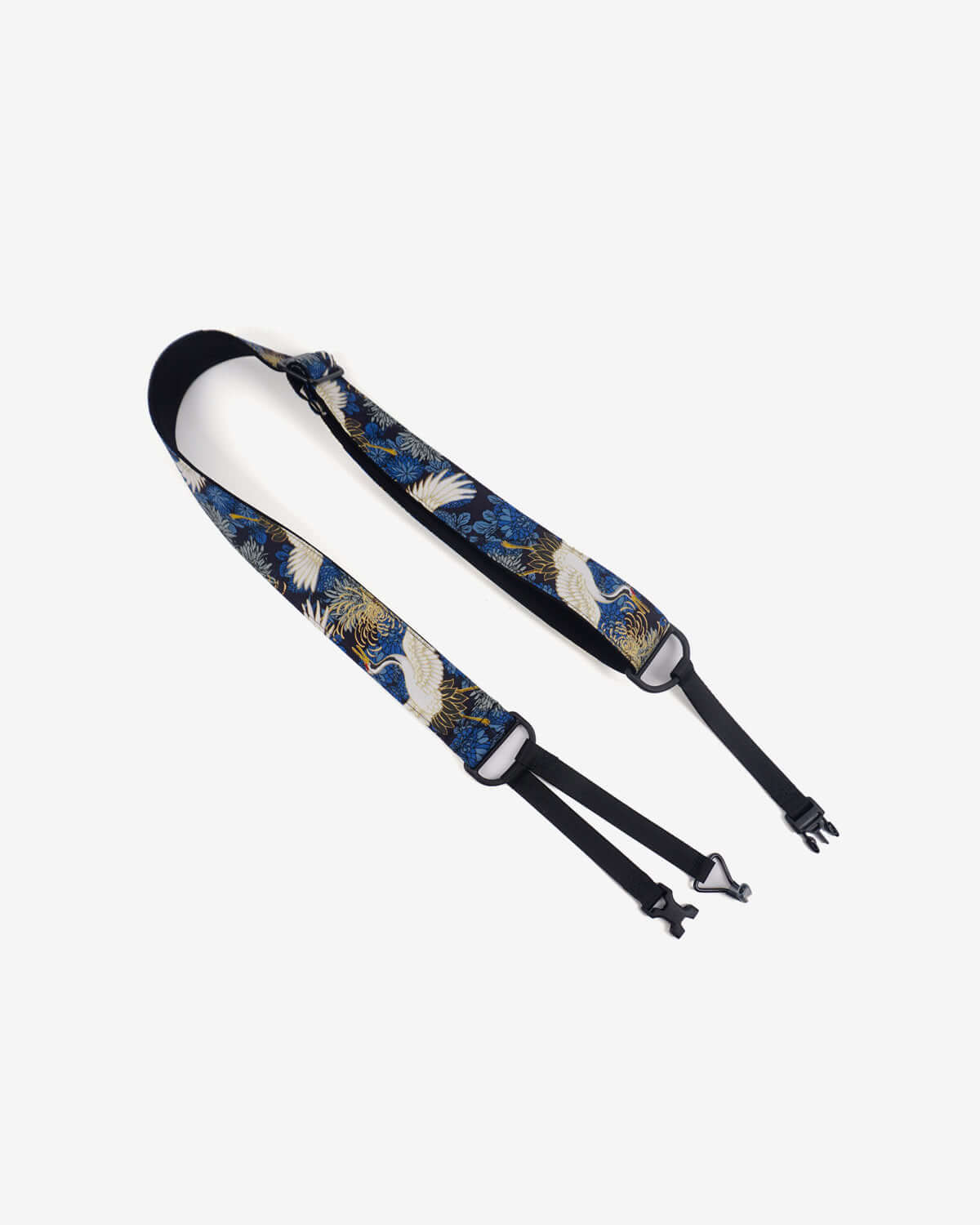 crane and chrysanthemums clip on ukulele hook strap | WishSign