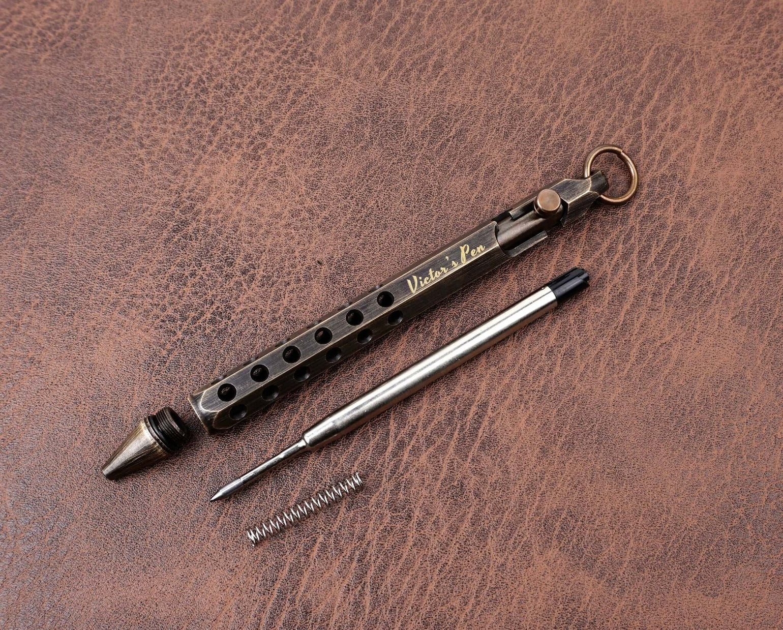 Personalized Brass Bolt Action Pen with engraved | WishSign